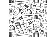 Construction tools pattern, an Illustration by Vector Tradition