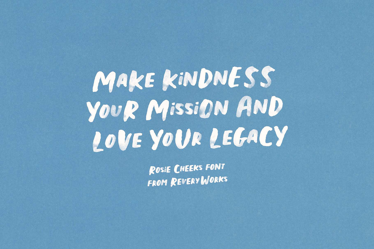 Rosie Cheeks Font - SVG & Regular, a Handwritten Font by ReveryWorks