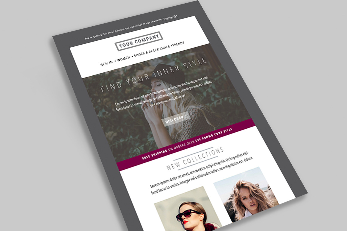 Fashion E-mail Newsletter 01 (PSD), an Email Template by Carlos Fernando