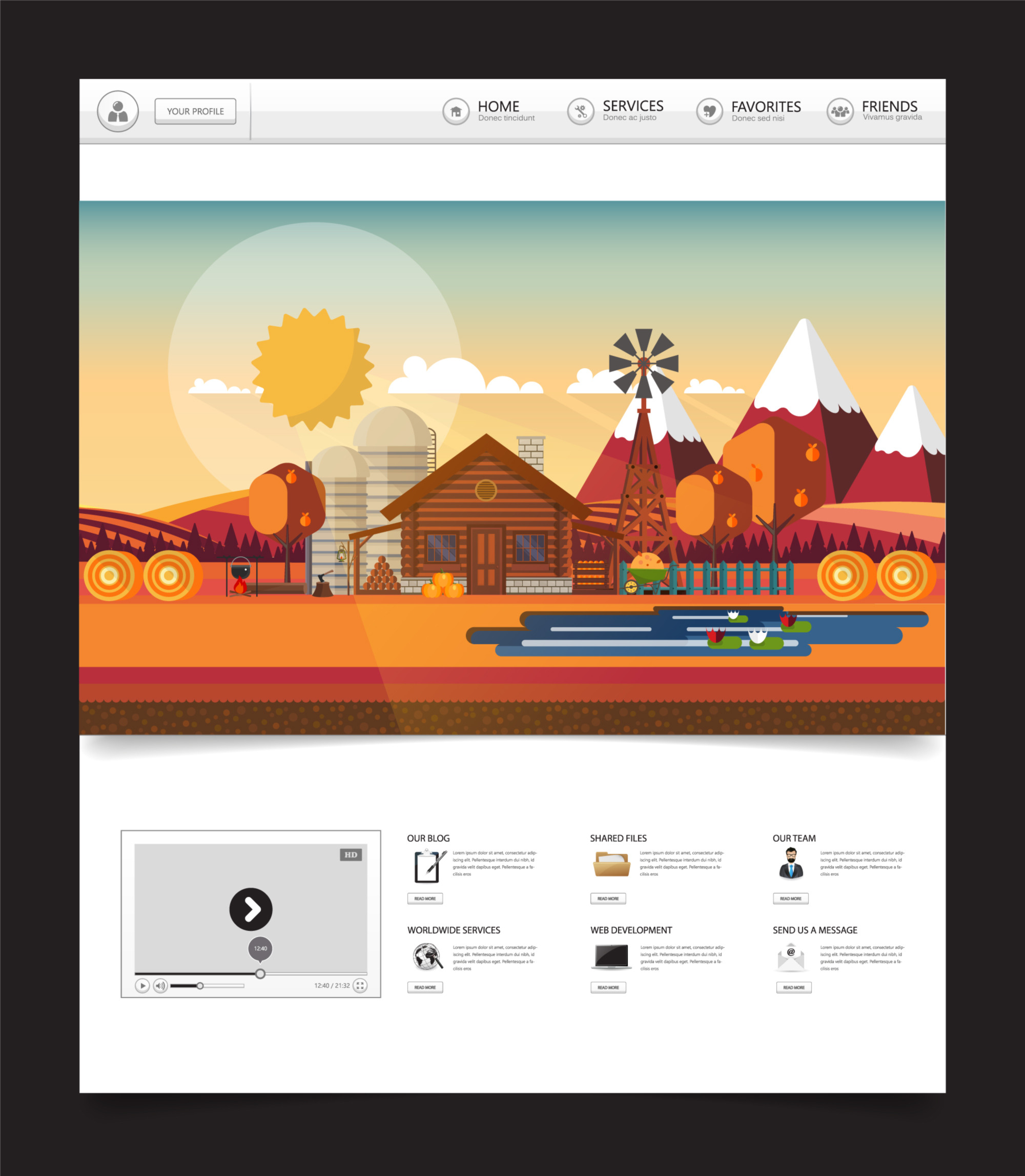 Autumn one page website template, a Templates & Theme by Droidworker