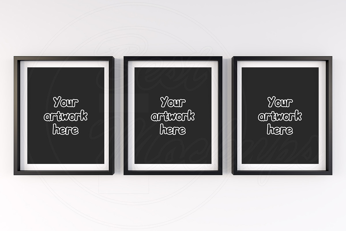 Mockup matted frames 8x10 BUNDLEx4, a Print Template by BestMockups ...