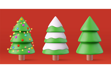 3d Christmas sparkling bright tree, an Object Graphic by ModVector