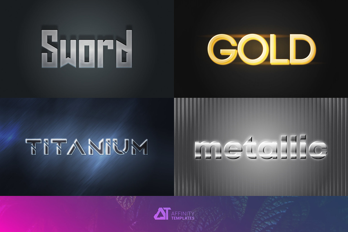 Metal Text Effect Affinity Designer, a Layer Style Add-On by Affinity ...