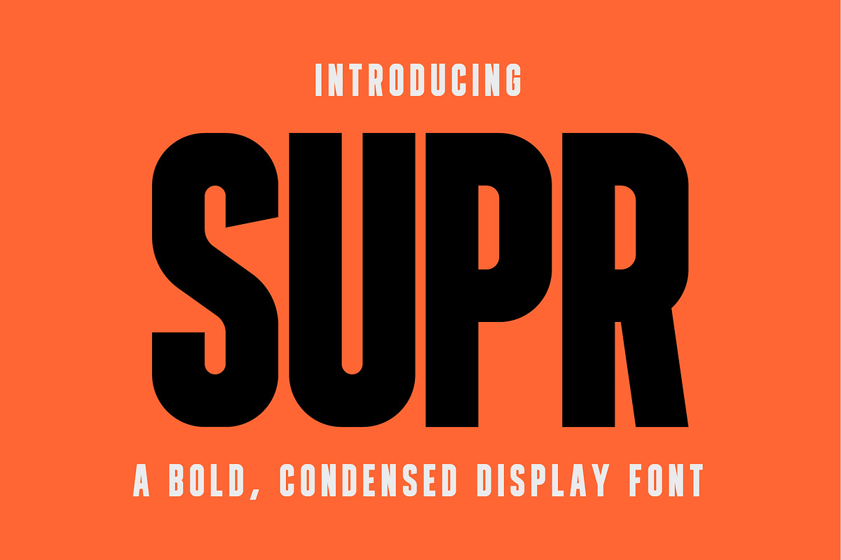 SUPR - Bold Condensed Display font