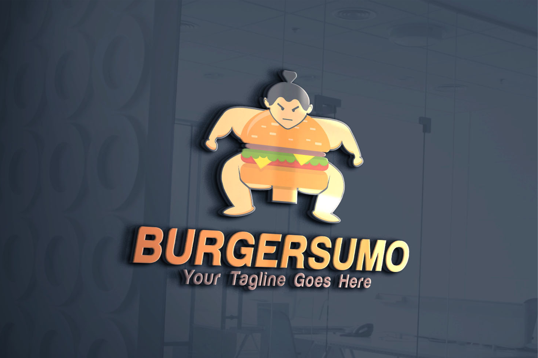 Sumo Burger Logo | Branding & Logo Templates ~ Creative Market