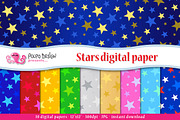 Star Digital Paper, a Pattern Graphic by PolpoDesign