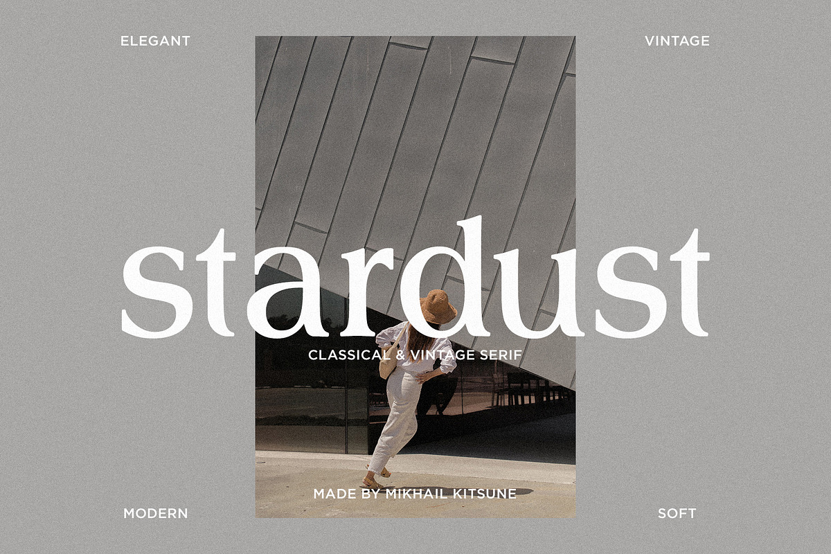 stardust - classical & vintage serif, a Serif Font by Mikhail Kitsune