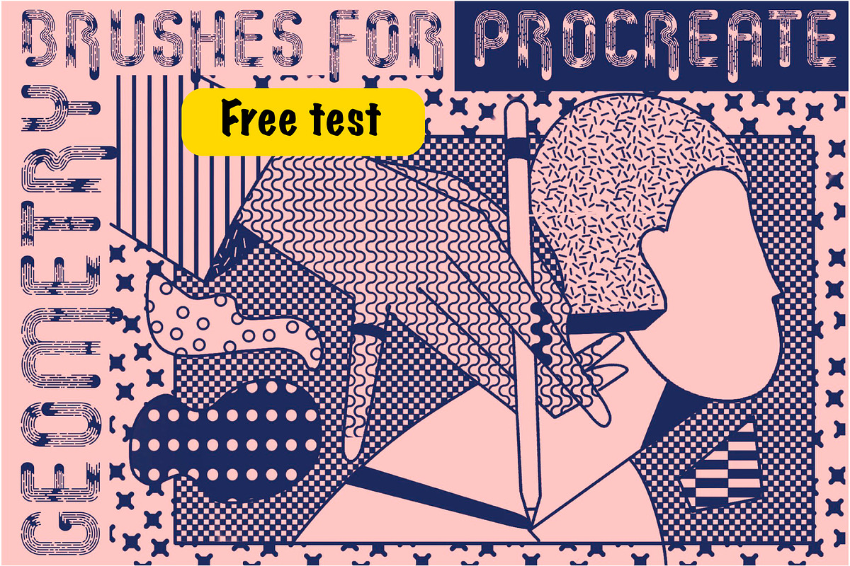 Procreate Geometry brushes, a Brush Add-On by Aleksandra Slowik