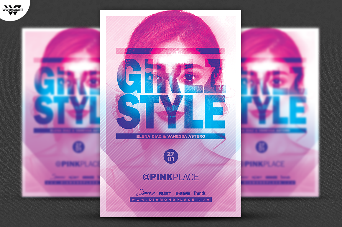 GIRLS STYLE Flyer Template, a Flyer Template by WG DESIGN