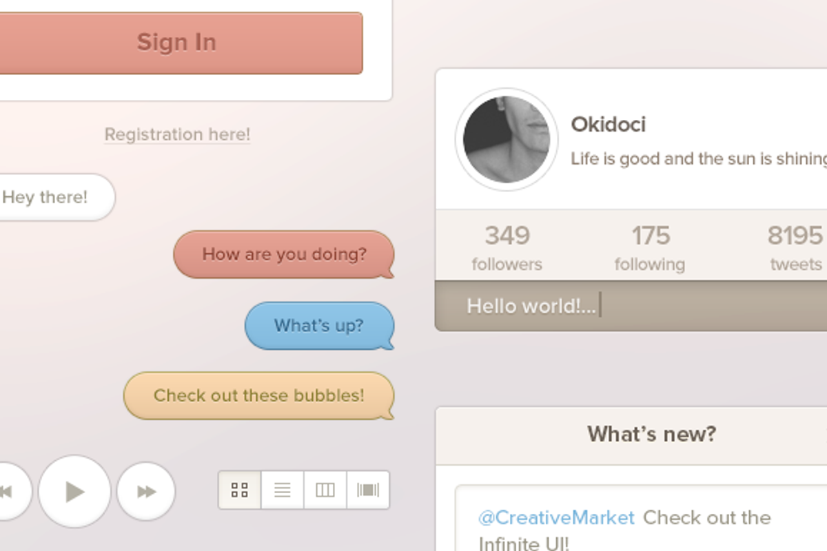 Infinite UI Kit, an UI Kit Template by Pixlsby.me | Creative Market