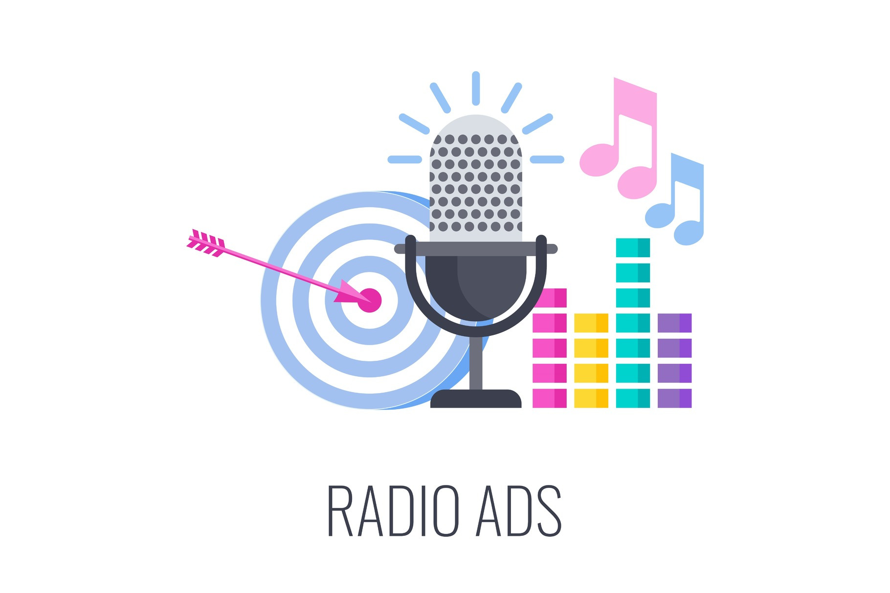 Radio ads icon, a Technology Illustration by Quarta | Creative Market