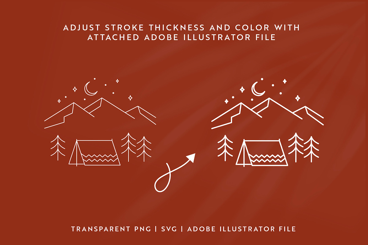 Adventure Line Art Graphic Set, a Branding & Logo Template by Ellen ...