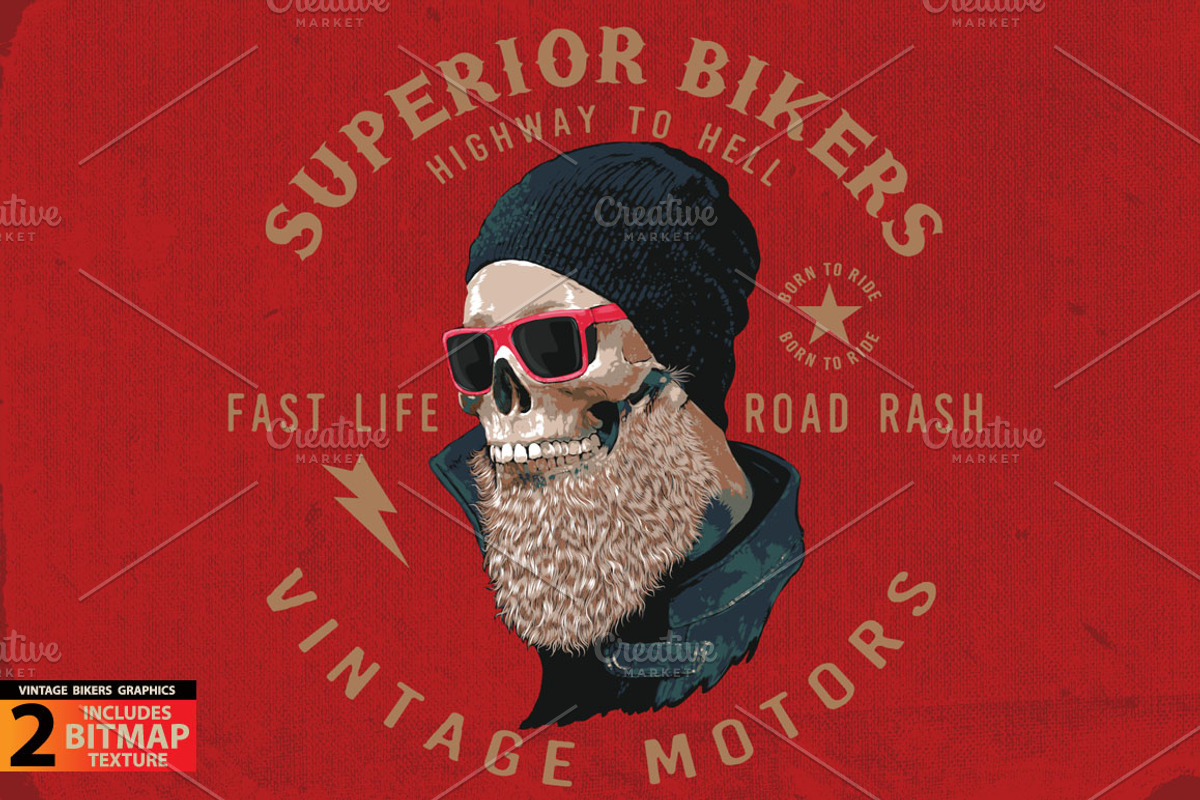 HURRICANE -Skull vector illustration, an Illustration by Artistic ...