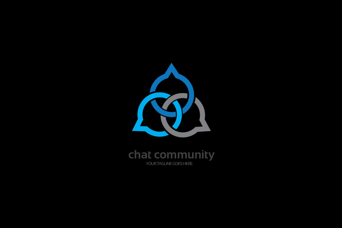 Community Chat Logo, a Branding & Logo Template by CAIRON CREATIVESTUDIO