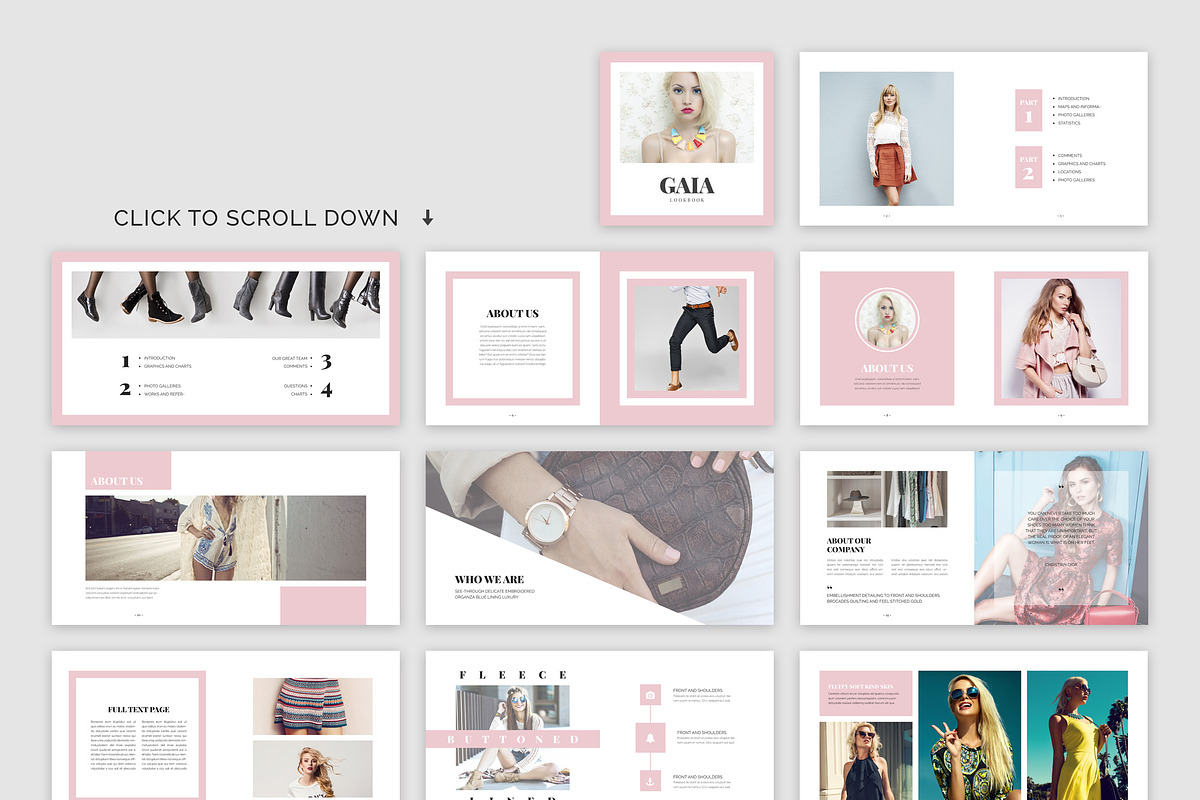 Gaia Lookbook Template, a Brochure Template by SlideStation