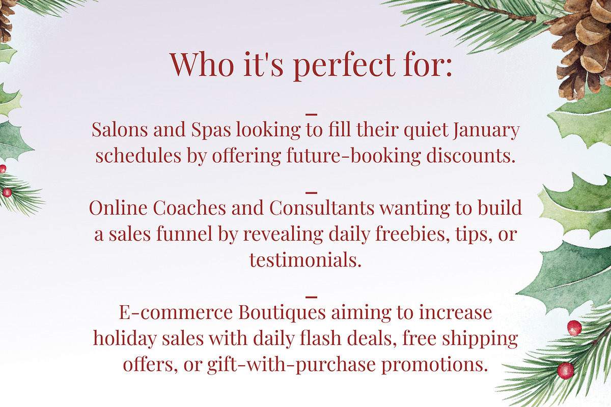 2025 Advent Calendar Wix Template