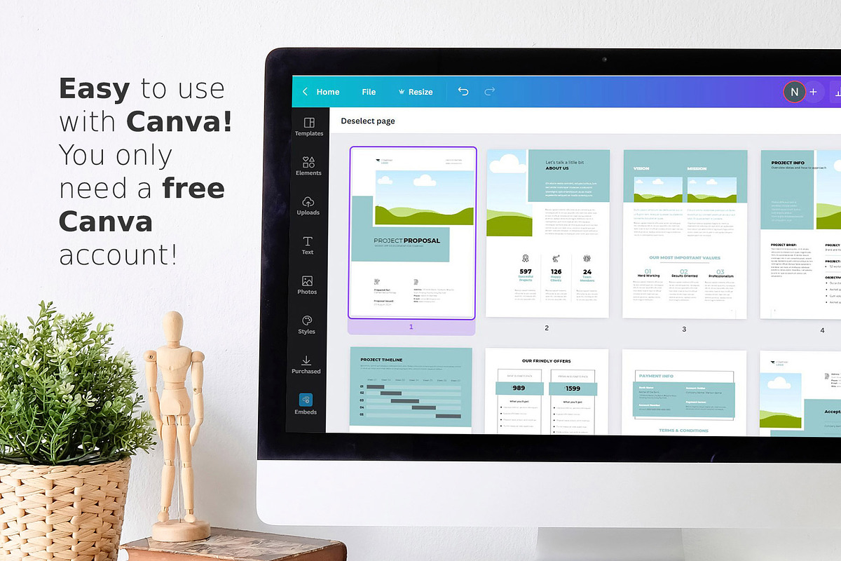 Canva Project Proposal Template, a Brochure Template by Sabin