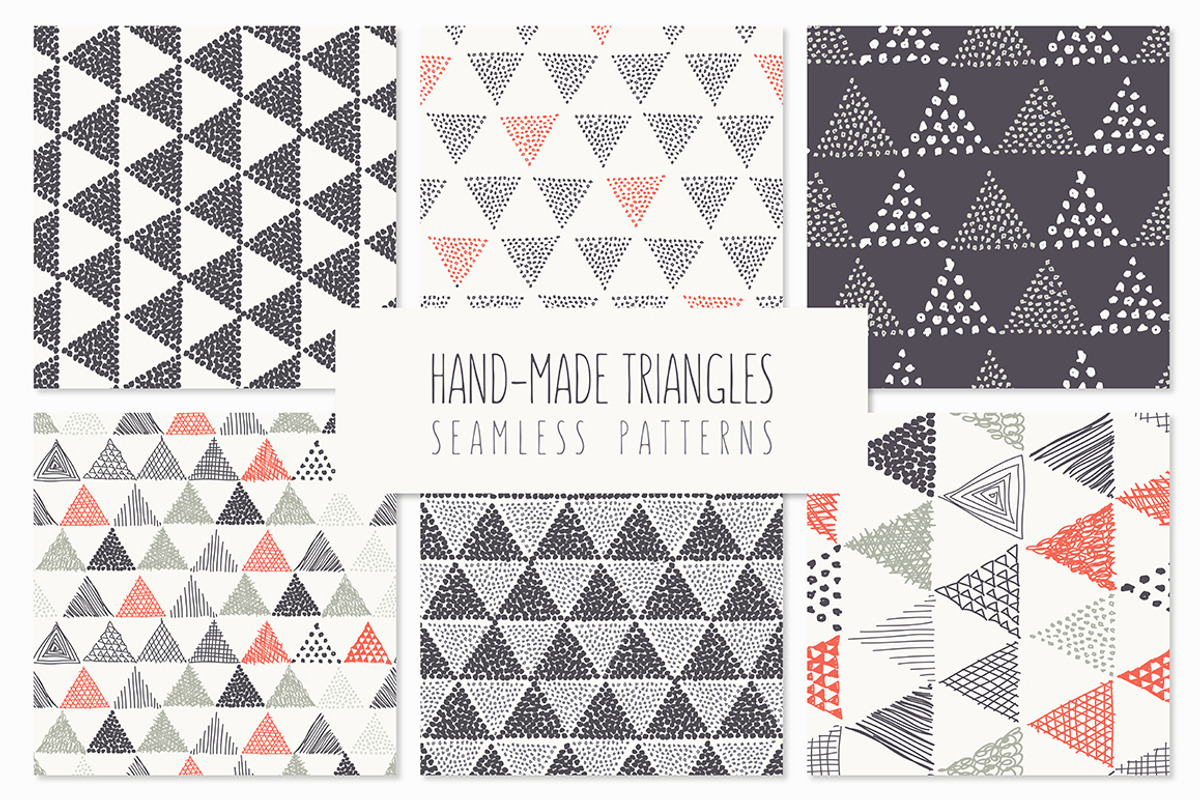 Triangles. Seamless Patterns. Set 4, a Pattern Graphic by Curly_Pat