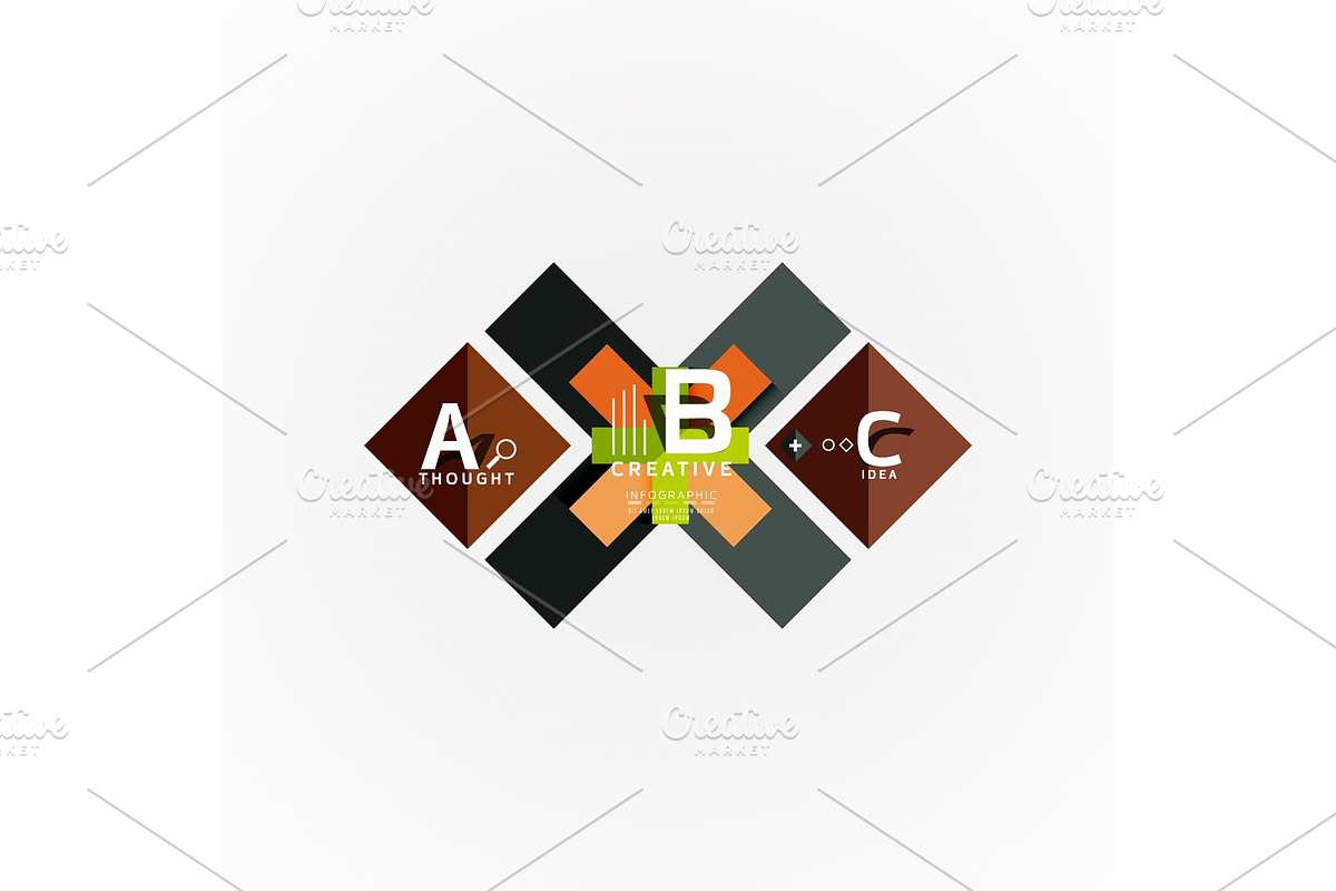 Paper option steps diagram infographic layout, an Object Illustration ...