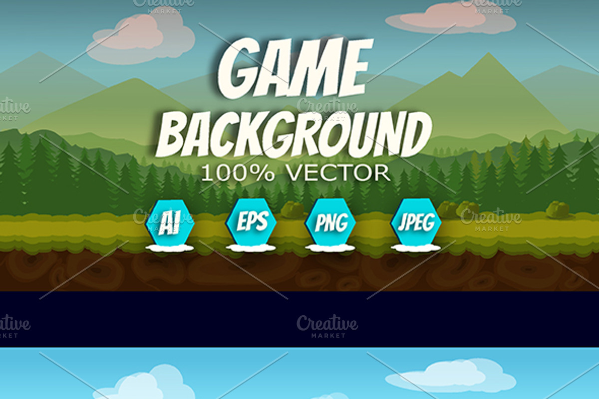 Game Background, a Texture Illustration by 2dvillShop