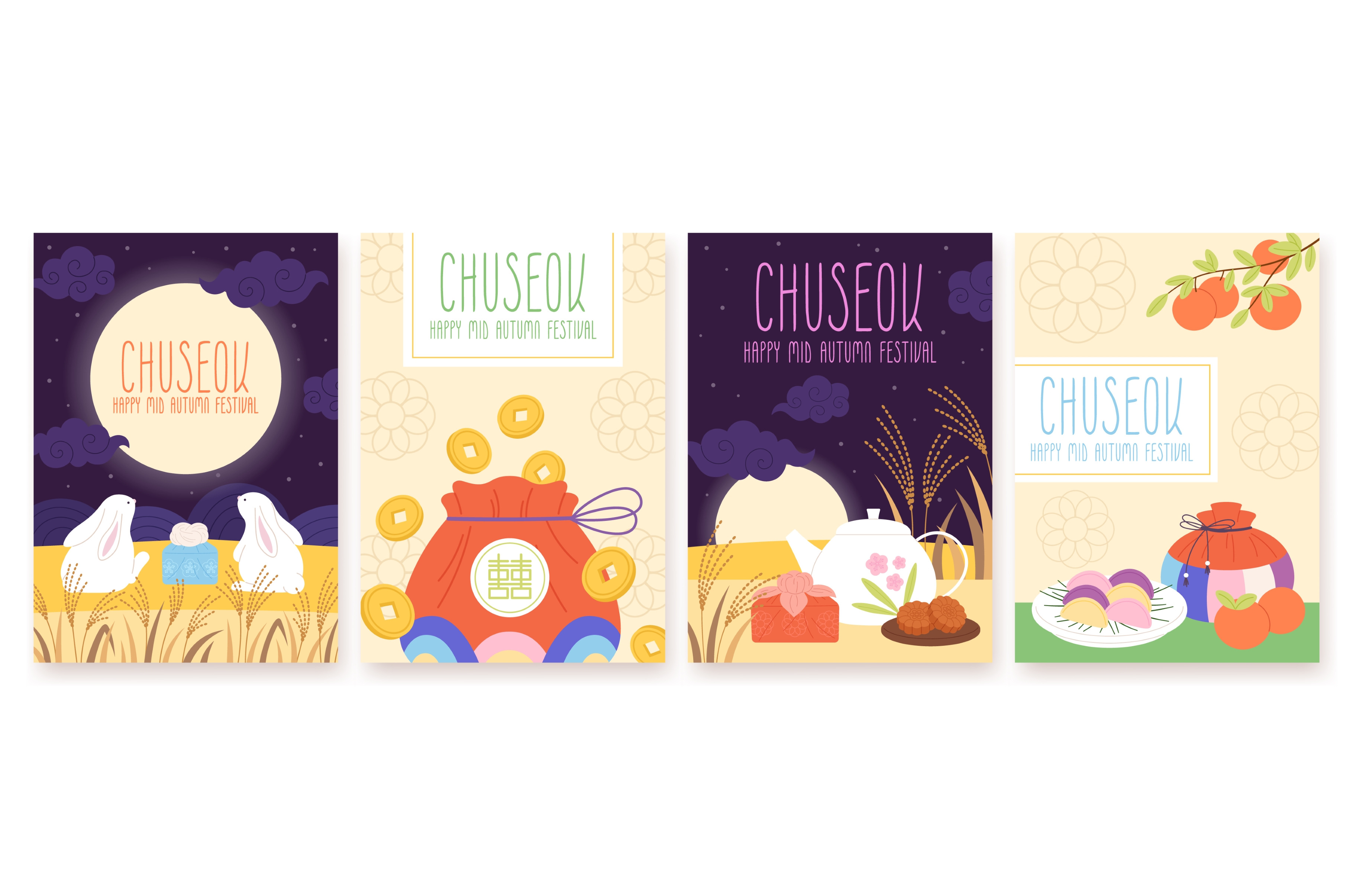 Chuseok printable cards graphic, a Graphic by LadadikArt