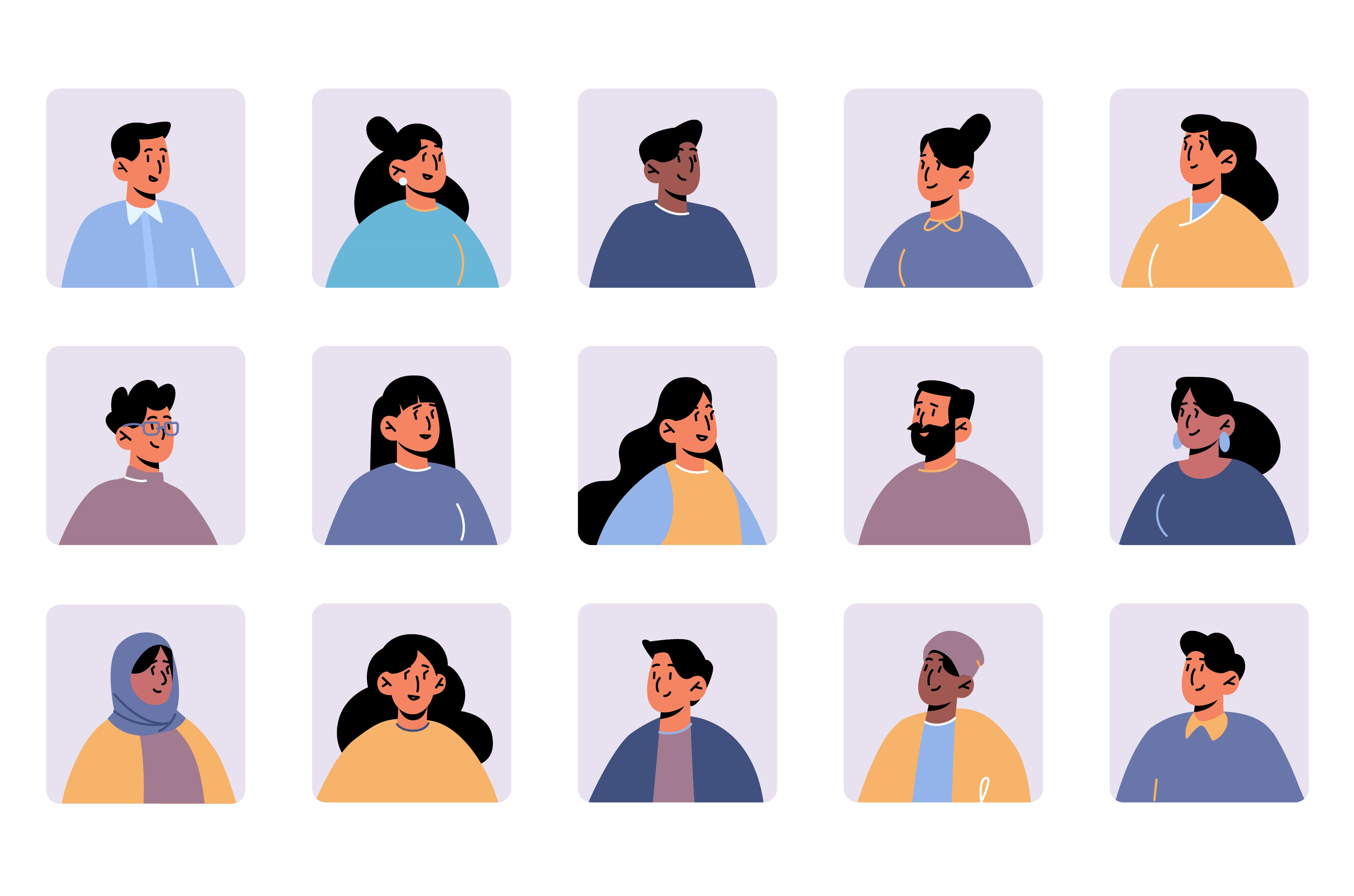 Diverse people avatars, man and, a Person Illustration by art PVP - market