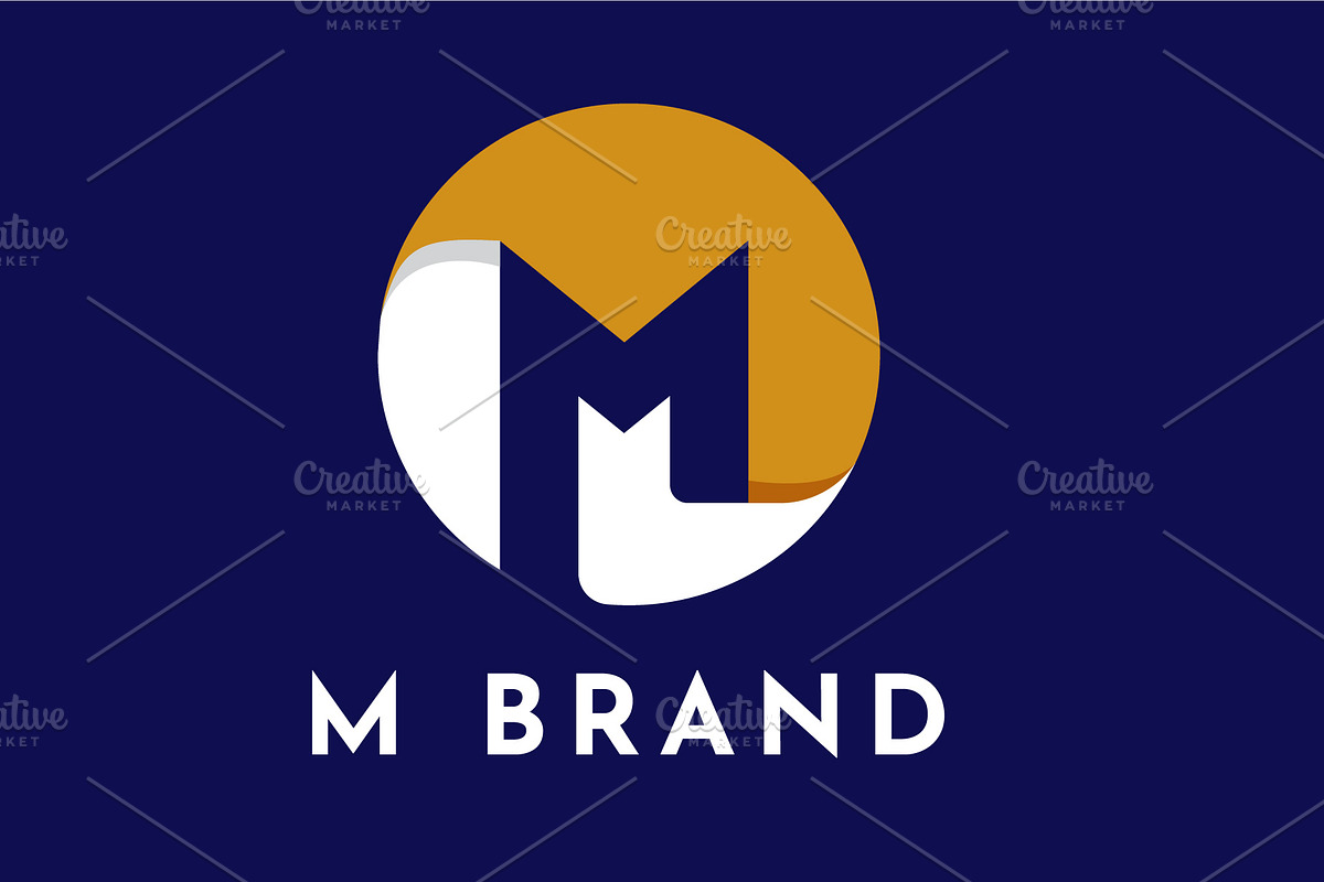Letter M Circle Logo, a Branding & Logo Template by BlackSweet_Studio