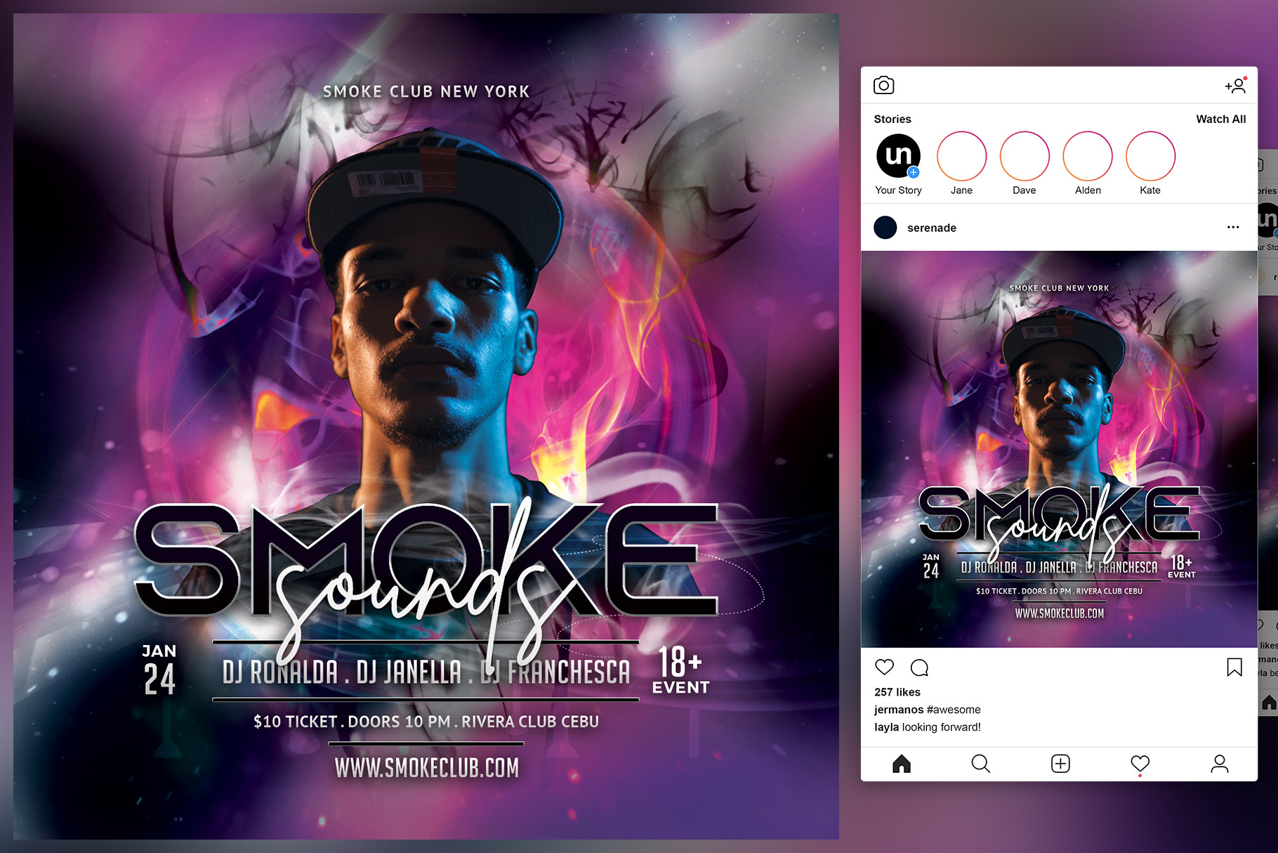 Smoke Flyer, a Flyer Template by KiraYamato Design Studio