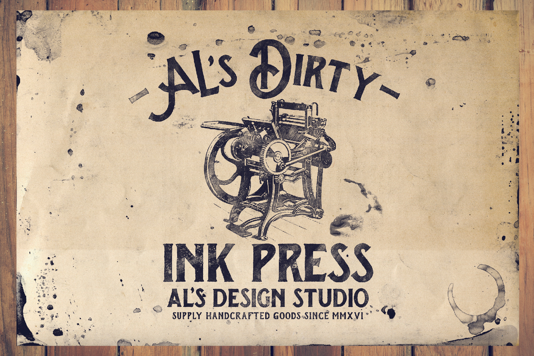 AL's Dirty Ink Press, a Layer Style Add-On by AL's Design Studio