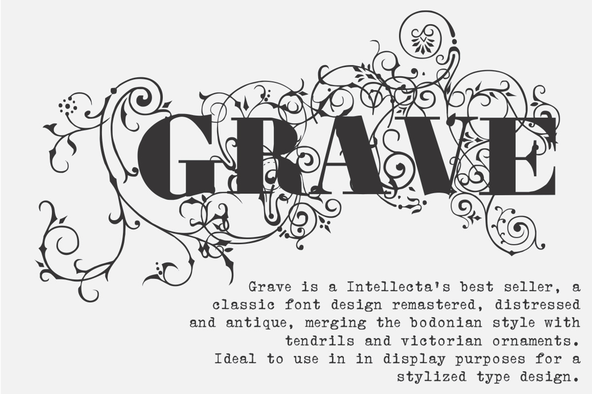 Grave Ornamental, a Font by Intellecta Design