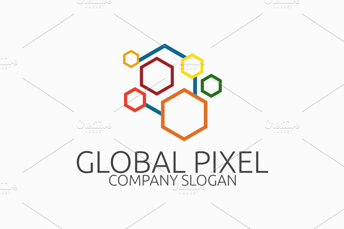 Global Pixel Logo, a Branding & Logo Template by Brandlogo