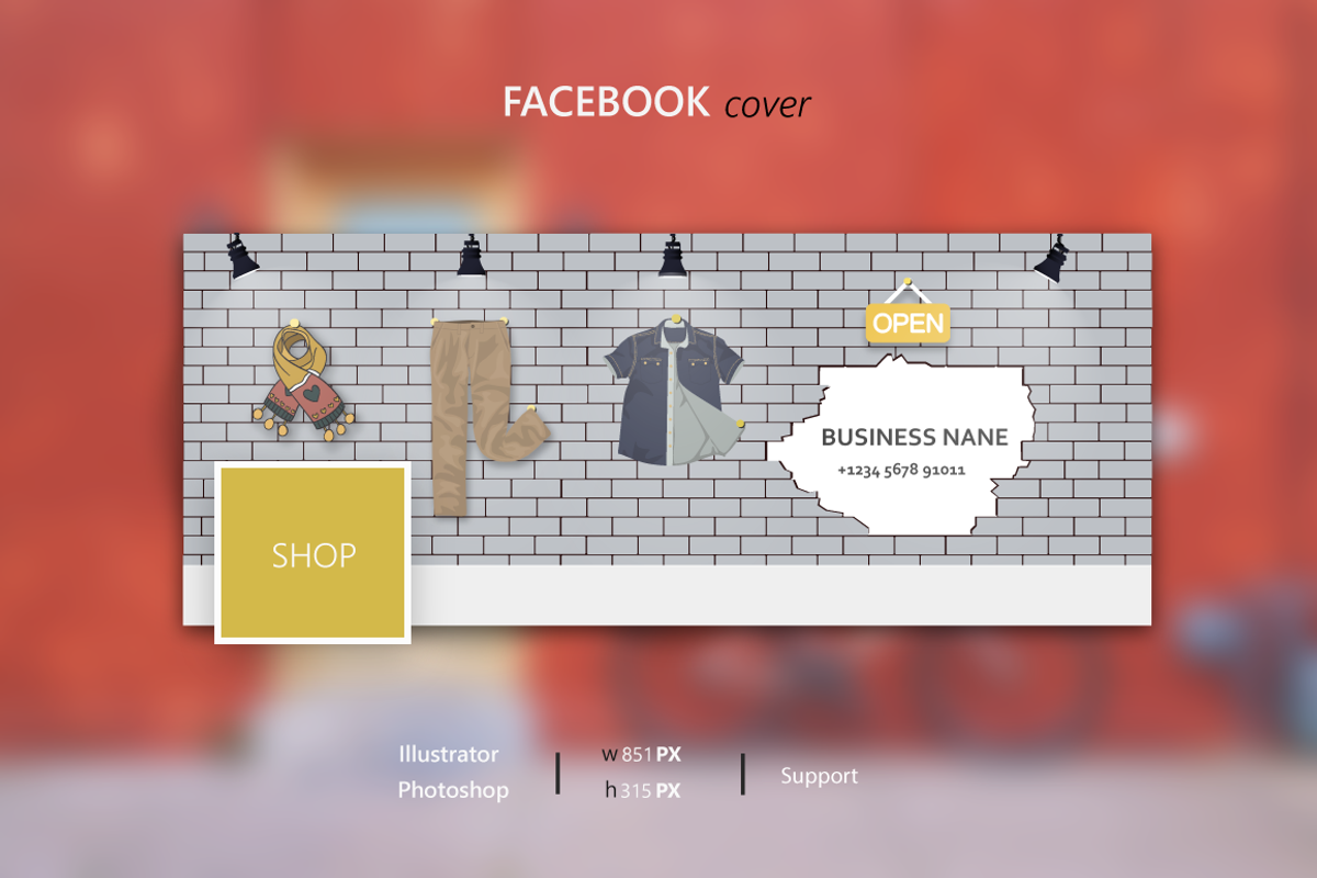 Facebook clothes shop cover, a Graphic by Rockstar Studio