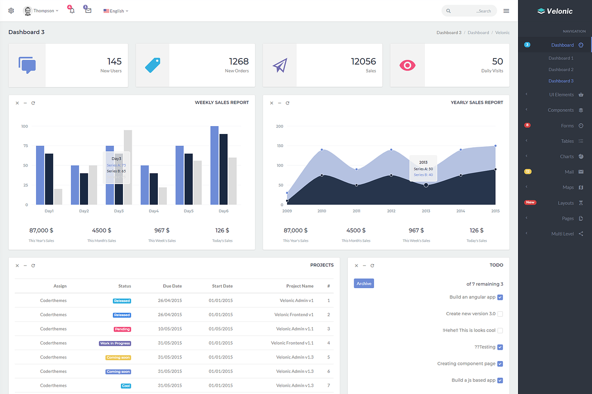 Velonic - Admin Dashboard & Frontend, a Bootstrap Template by Coderthemes