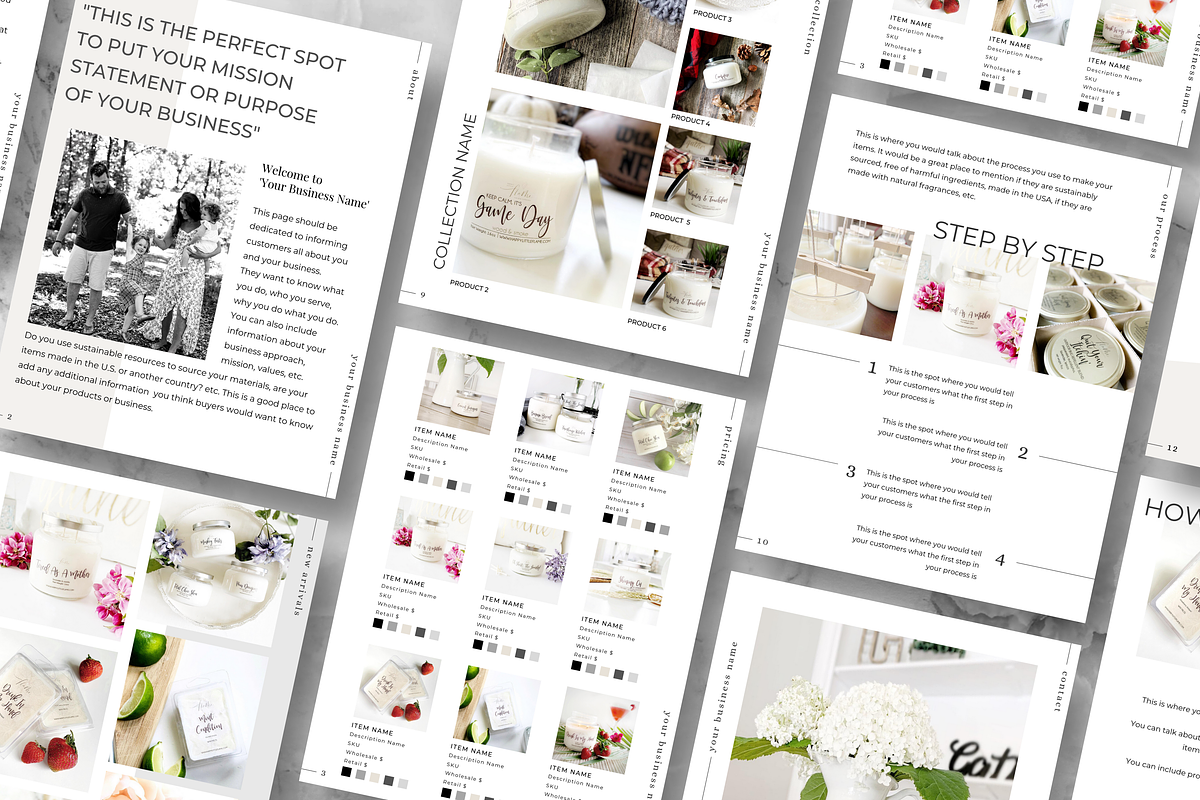Line Sheet Template - CANVA/InDesign, a Presentation Template by Just ...