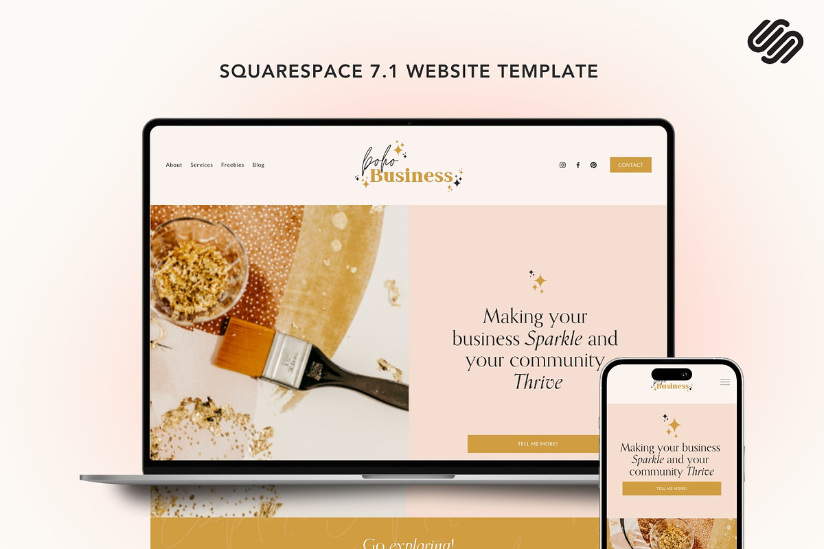 Squarespace 7.1 Template: Boho, a Websites & App Template by ...
