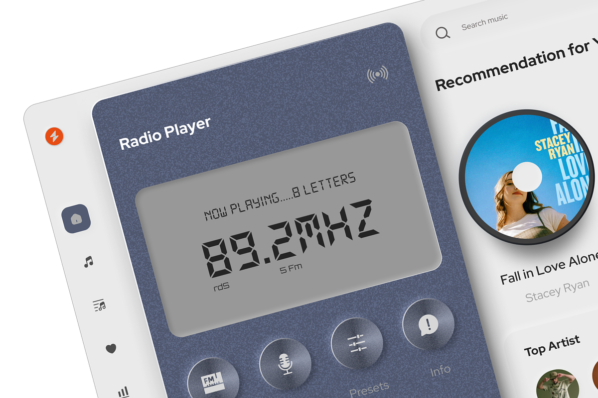Music web app dashboard UI KIT
