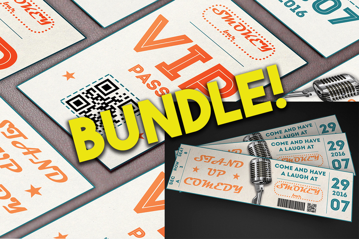 Multipurpose Ticket&VIP pass bundle, an Invitation Template by Konakchiev