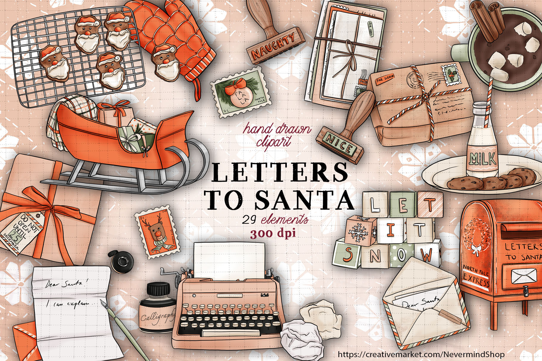 Christmas Letters to Santa clipart, an Illustration by Nevermind ...
