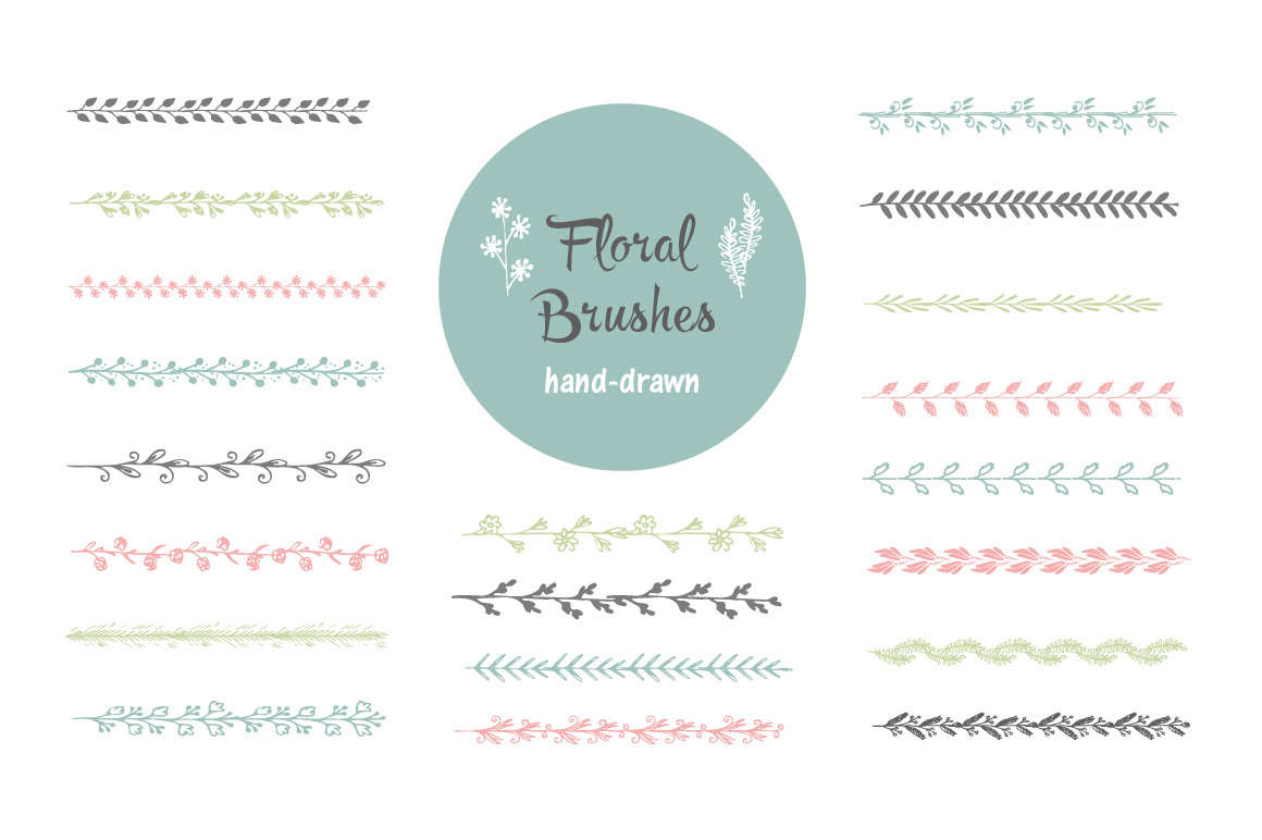 Hand-drawn vector brushes. Borders, a Brushes & More by SwitzerShop ...