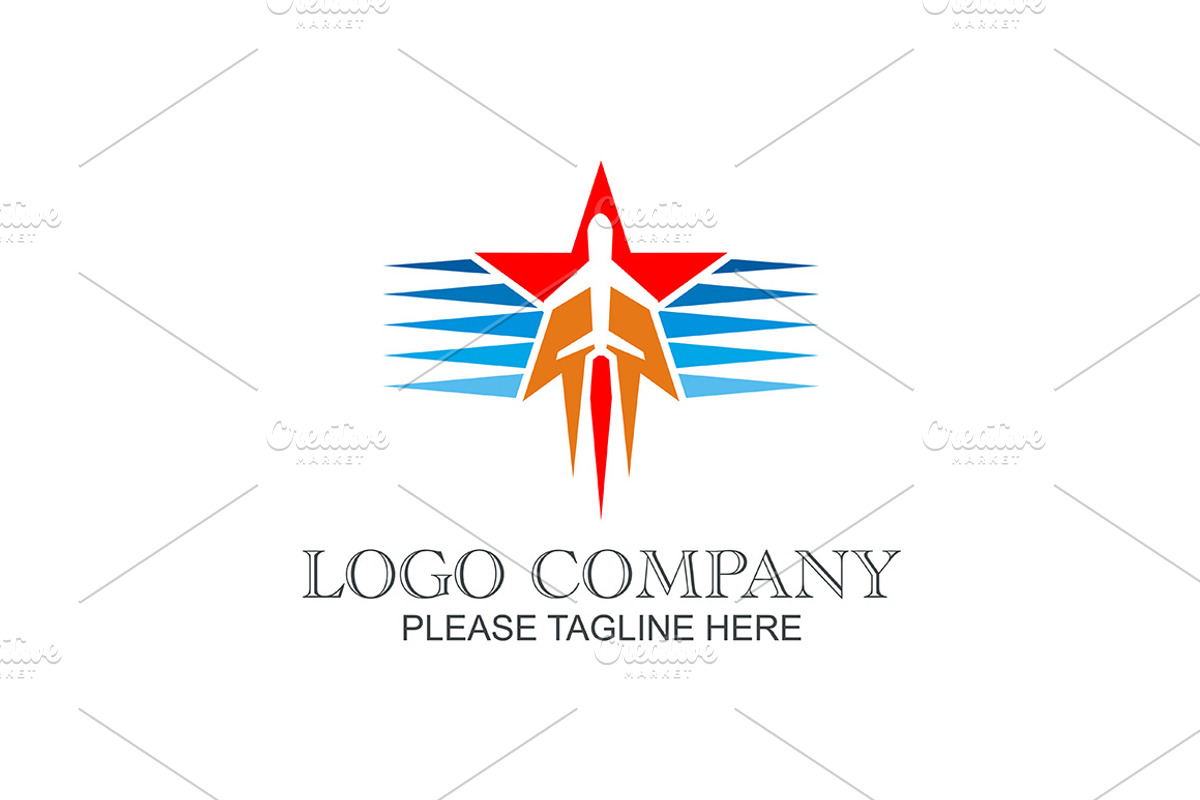 Star plane, a Branding & Logo Template by Friendesigns