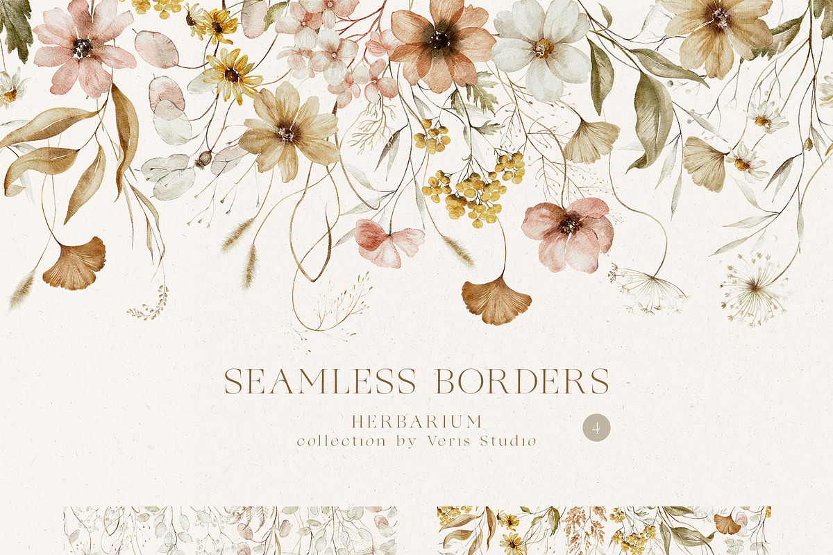 Autumn Wildflower Watercolor Floral, a Decorative Illustration by Veris ...