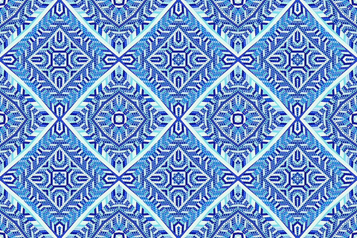 Seamless High Res blue tile mosaic
