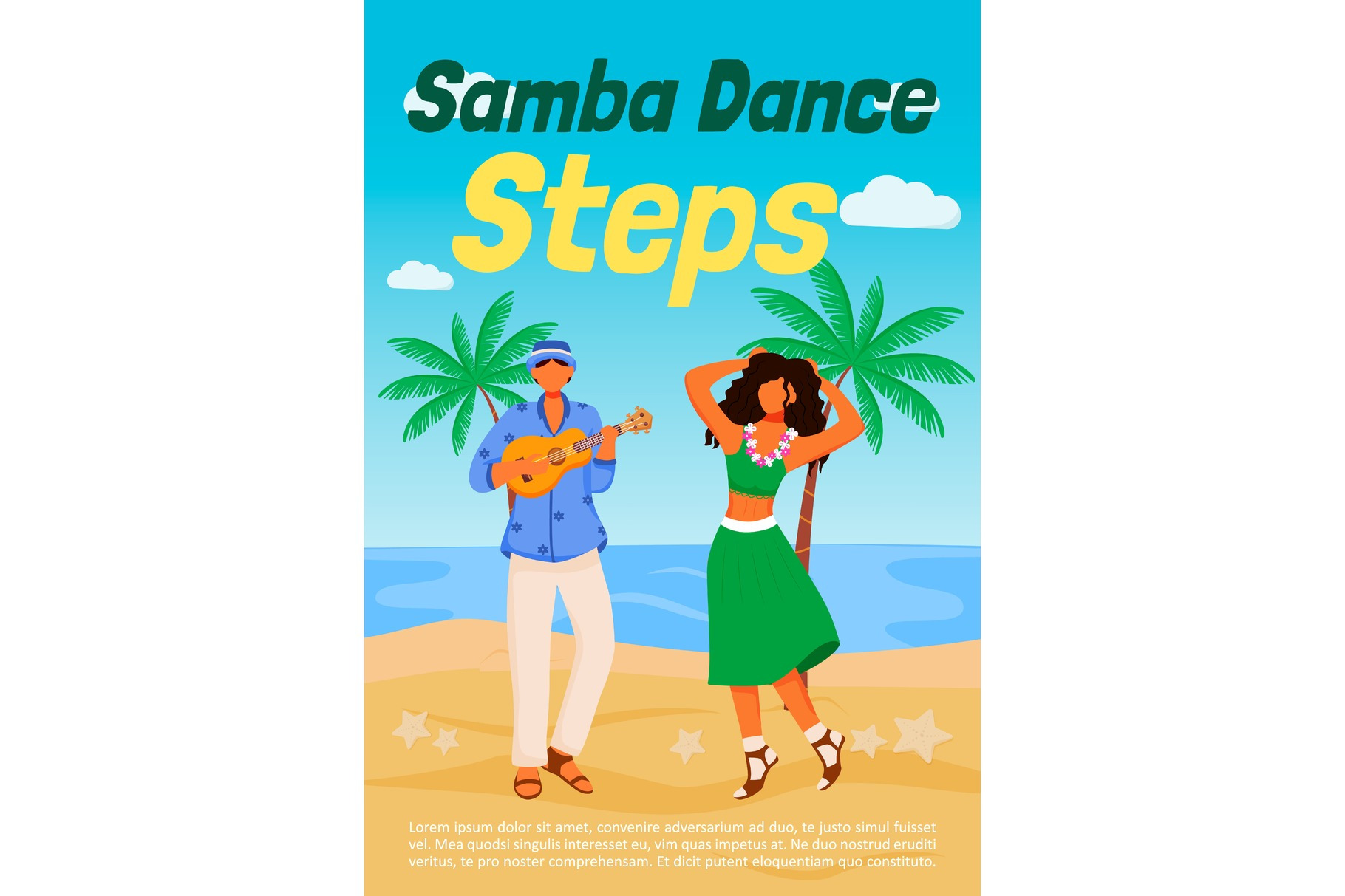Samba dance steps poster template, a Flyer Template by The img