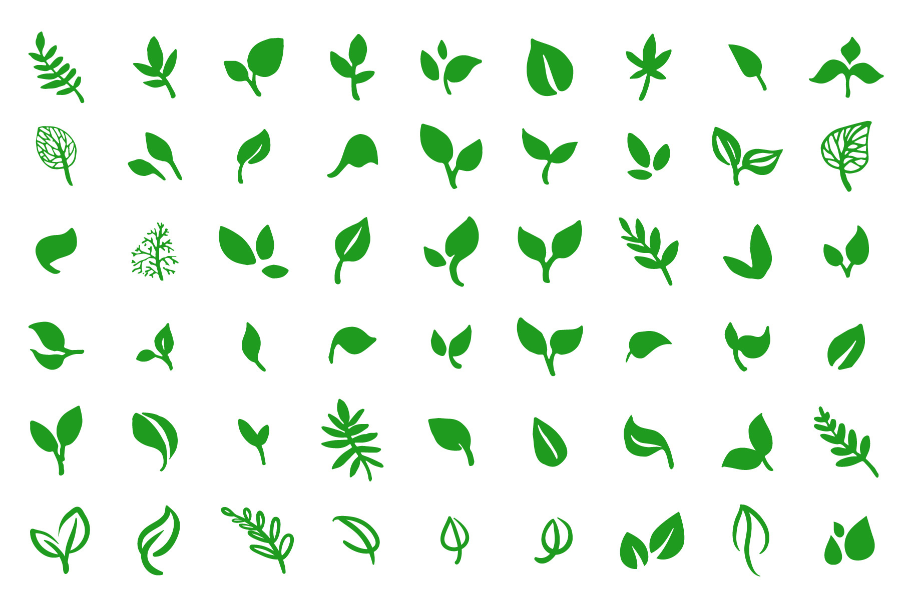 Ecological logo with leaves, a Decorative Illustration by Artha Design ...
