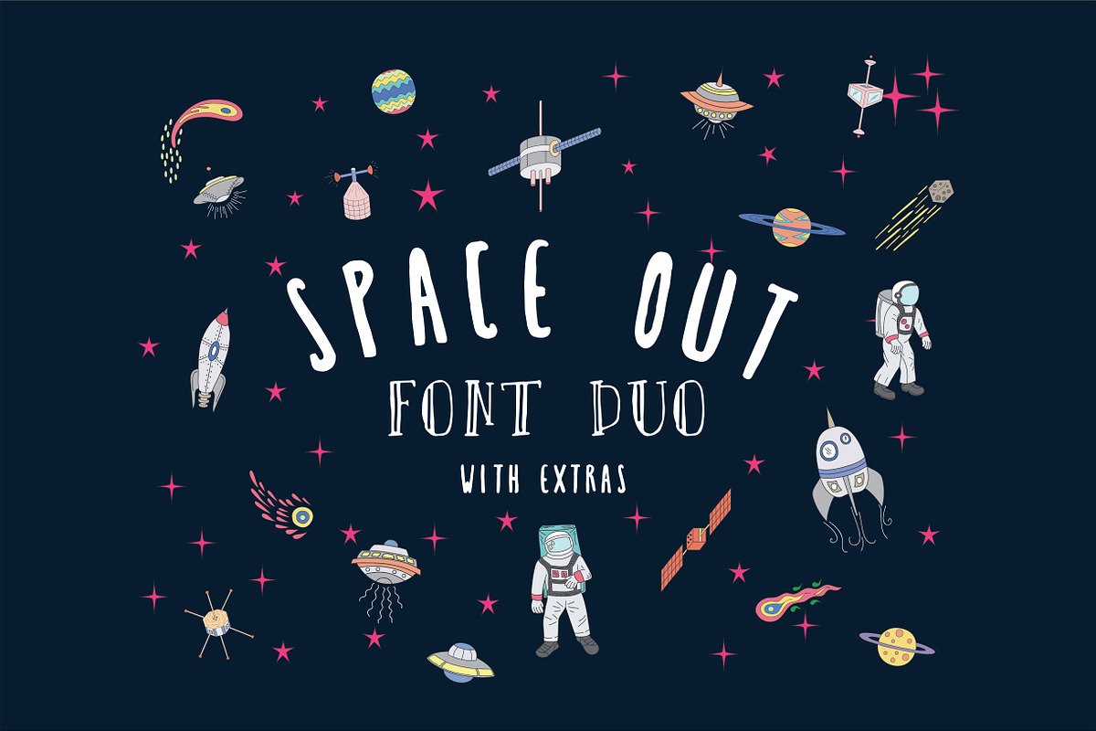 Hand Written Font - Space Out, an Illustration by Collapse Std.