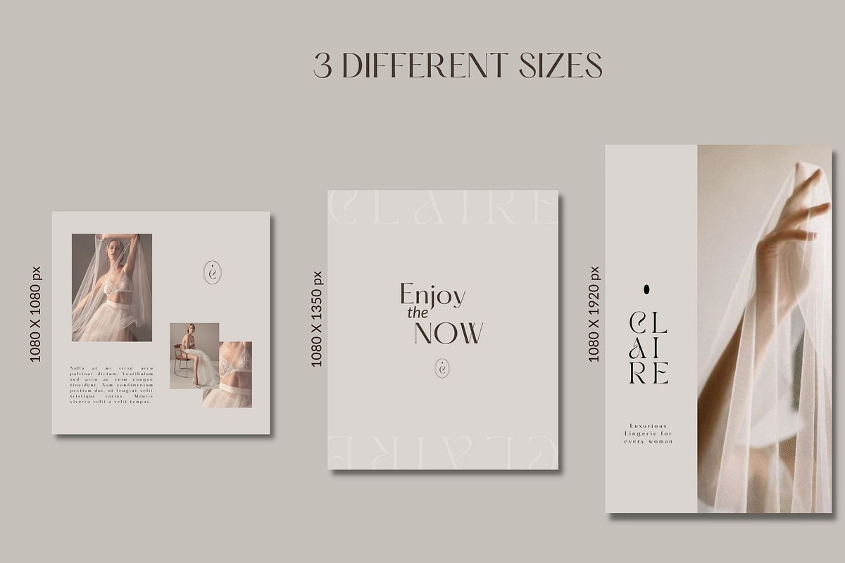 CLAIRE Elegant Templates IG Canva, a Social Media Template by Studio ...