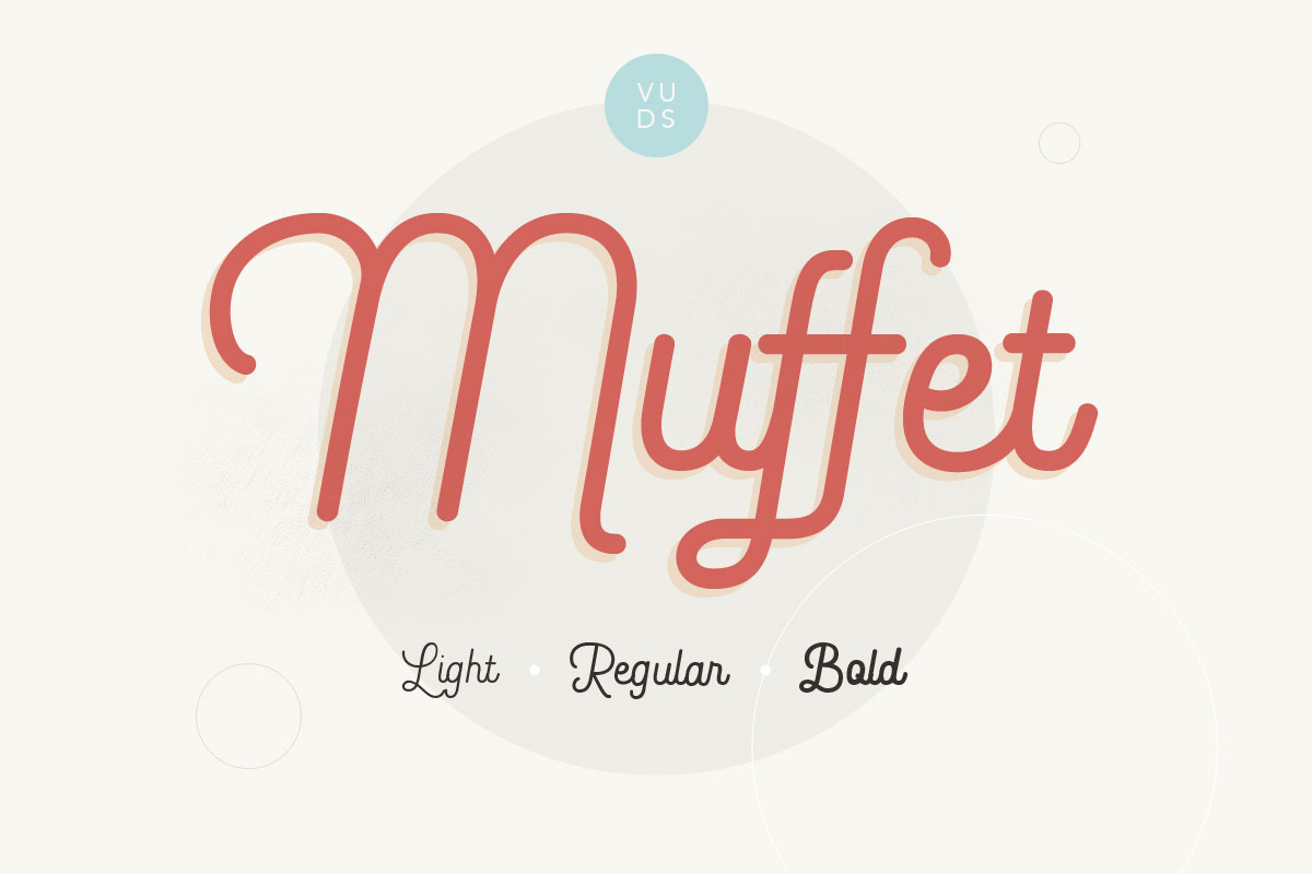 Muffet, a Script Font by vuuuds
