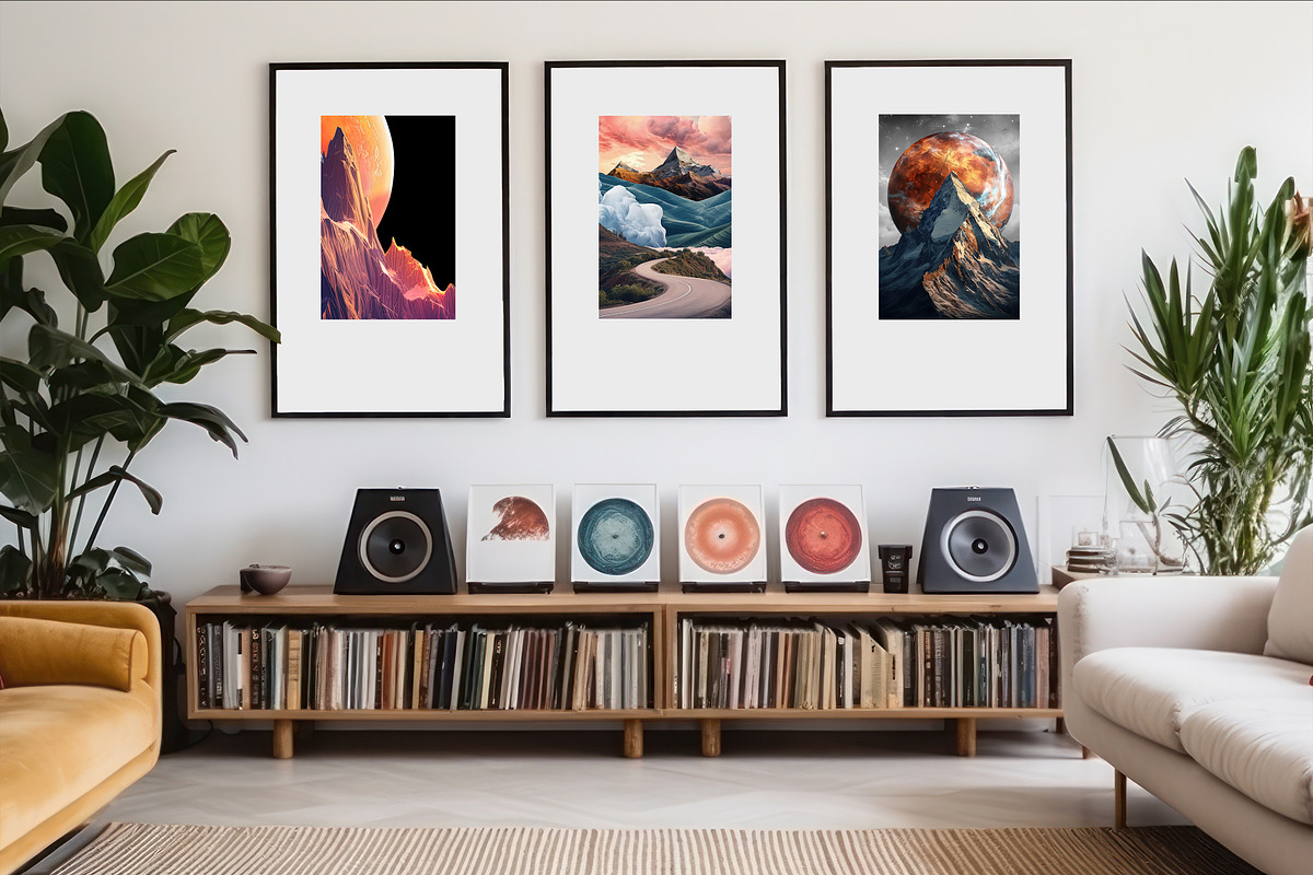 Landscape collage creator kit, an Object Graphic by Polli Deeva