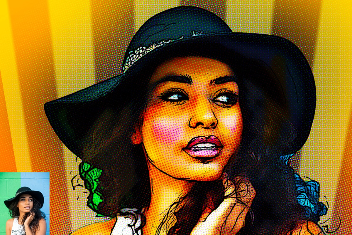 Comic Book Effect Photoshop Action, an Action Add-On by MRI STUDIO