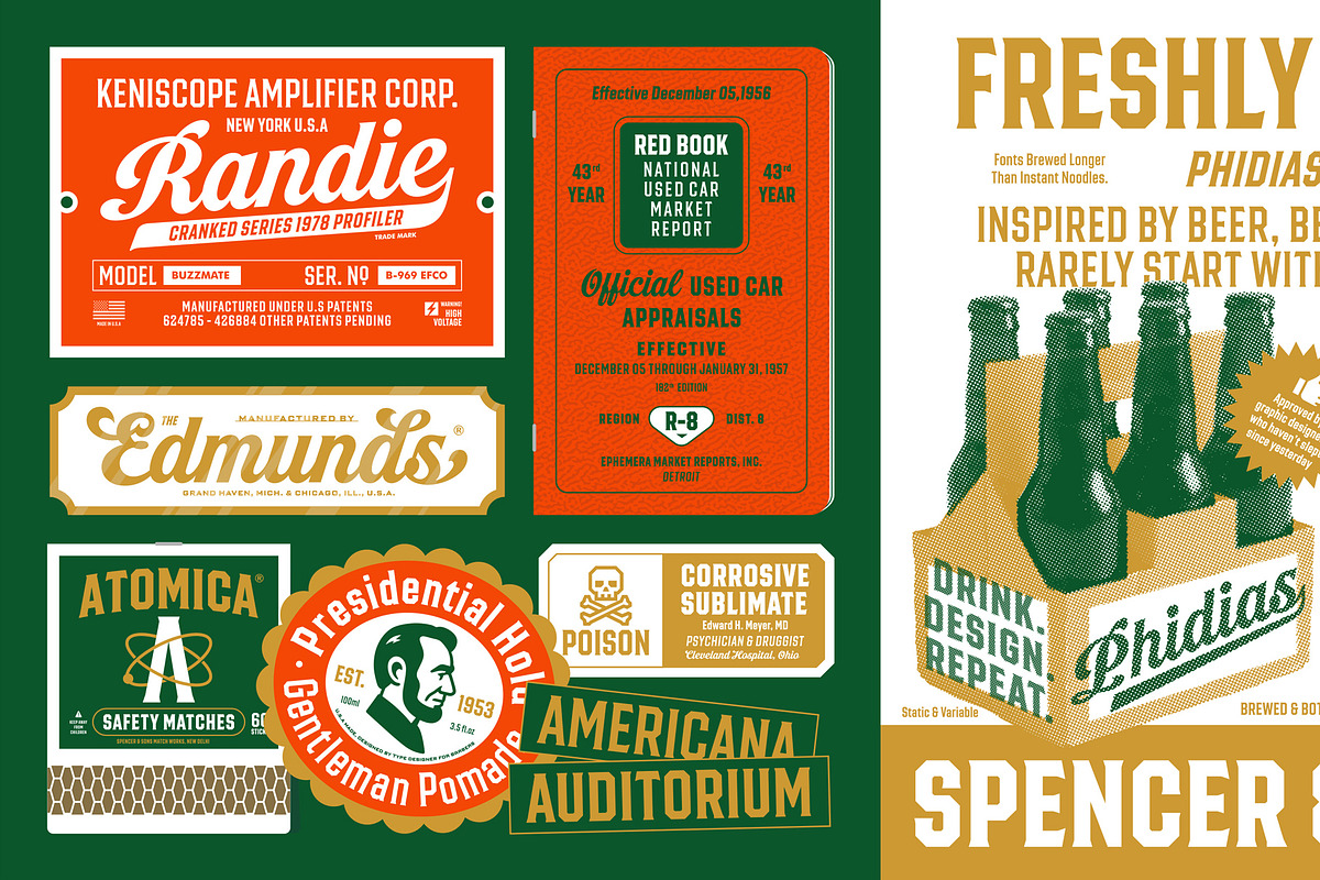 Phidias Font - Classic Baseball Script